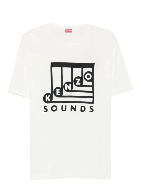 Kenzo Sounds T-shirt With Embroidery - White