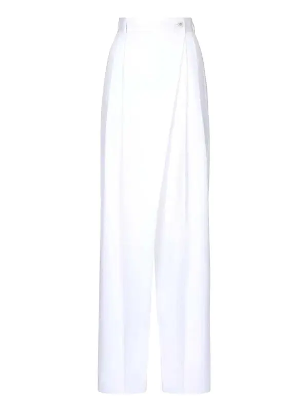 Dolce & Gabbana High-waisted Flared Trousers - White