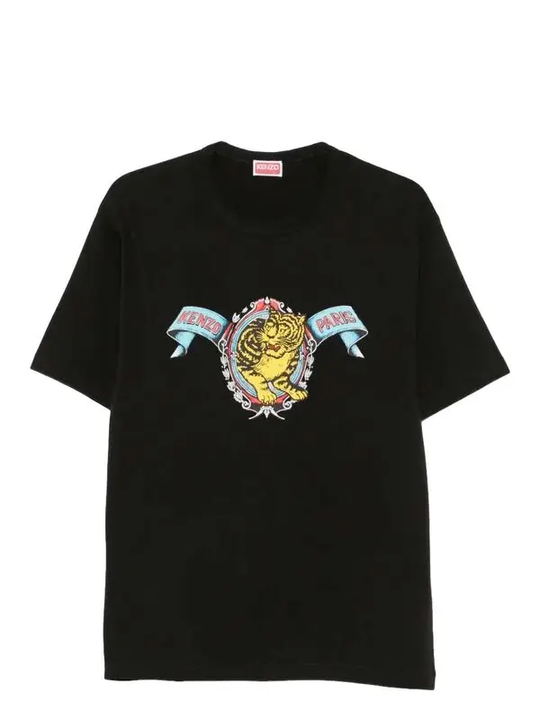 Kenzo Leaping Tiger Print T-shirt - Black