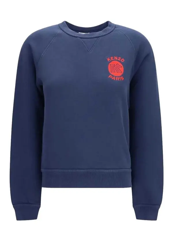 Kenzo Emblem Embroidered Sweater - Blue