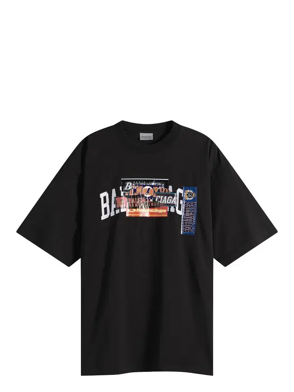 Balenciaga Bumper Stickers T-shirt - Black