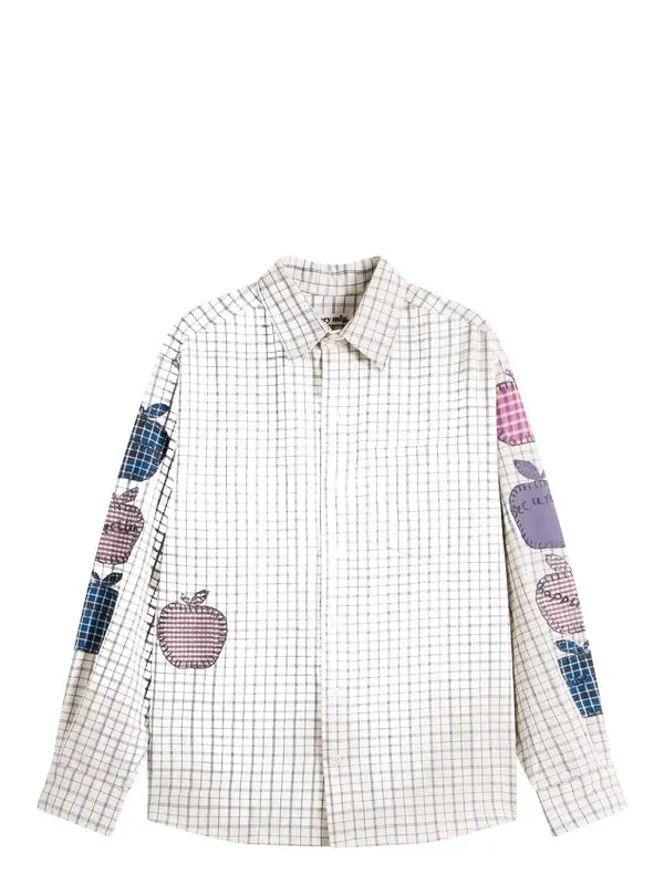 STORY MFG. Plane Shirt With Hand Appliqué Patchwork - Affirmations