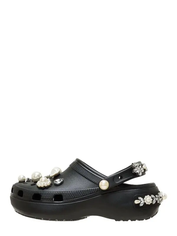 CROCS X Simone Rocha Embellished Platform Clogs - Black