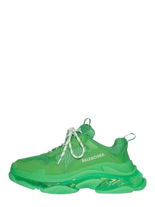 Balenciaga Triple S Clear Sole Sneakers - Green/white