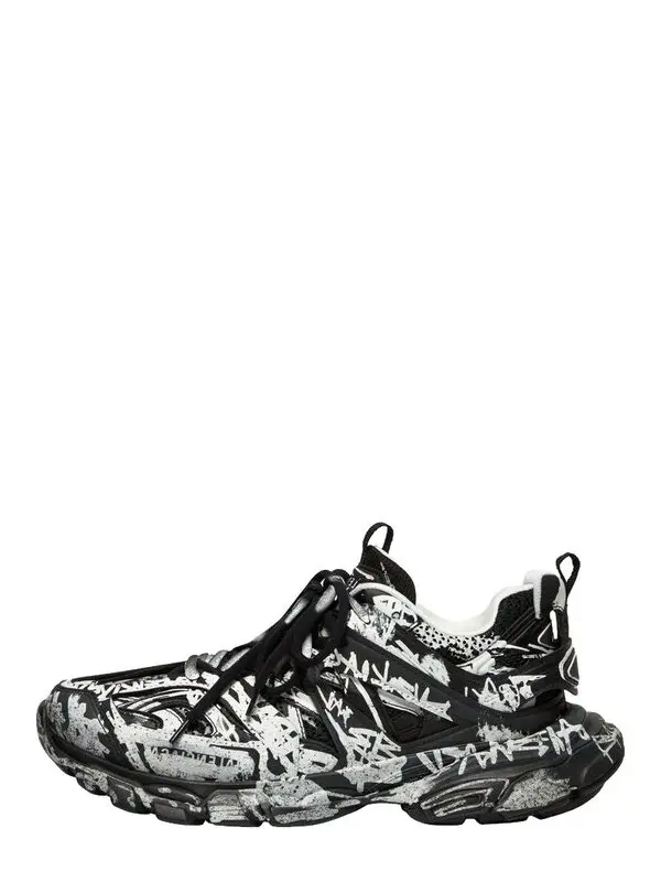Balenciaga Track Graffiti Sneakers - Black/white