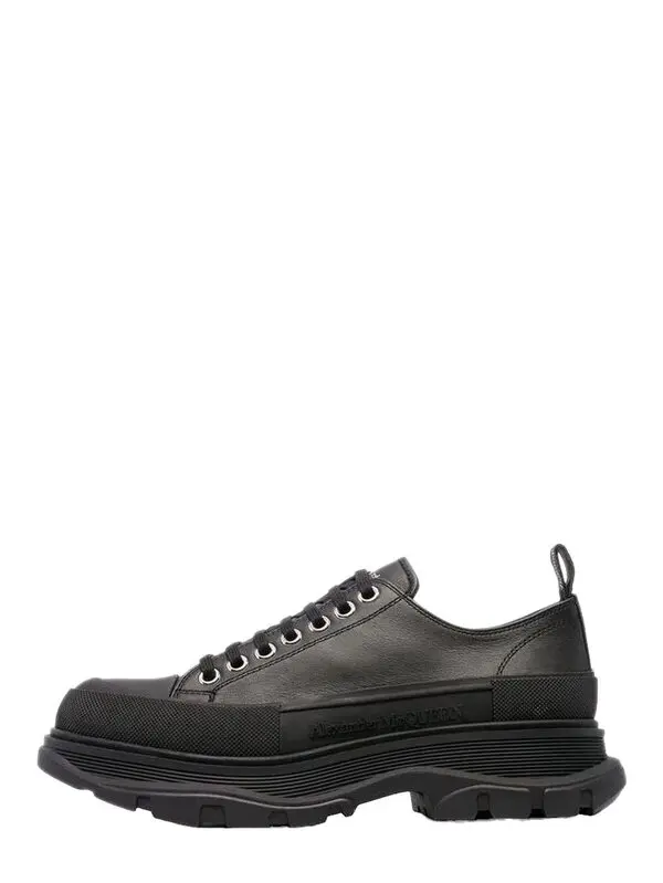 Alexander McQueen Tread Slick Lace Up Shoes - Black