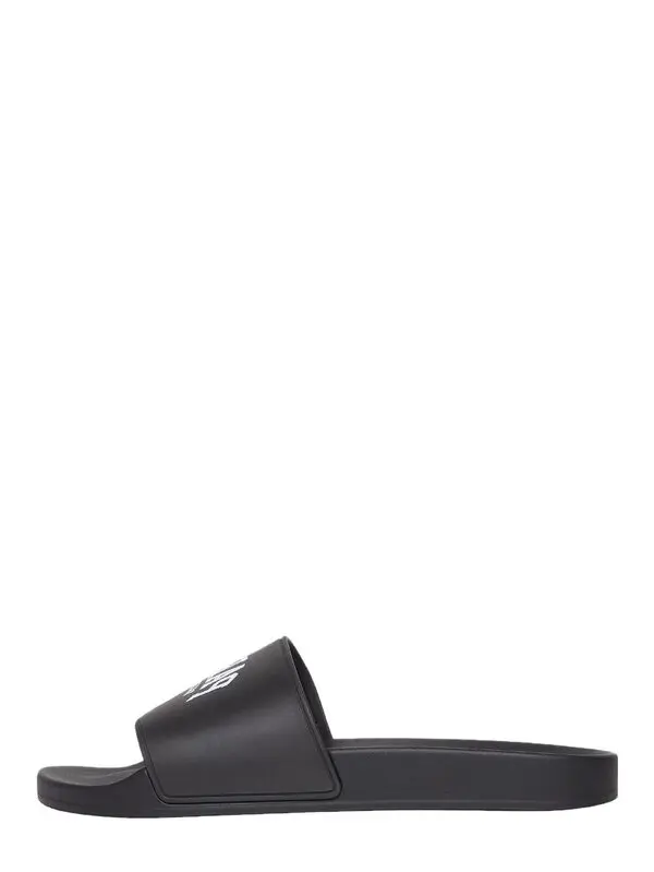 Balenciaga Pool Slides Cities Paris - Black