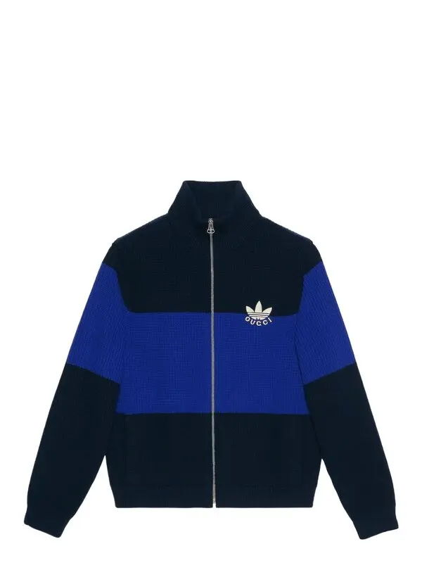 Gucci X Adidas Wool Zip Jacket - Blue/navy