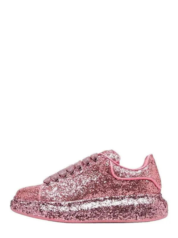 Alexander McQueen Larry Oversized Glittered Sneakers - Rose Pink