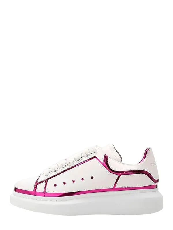 Alexander McQueen Trim Larry Oversized Trainers - White/fuchsia