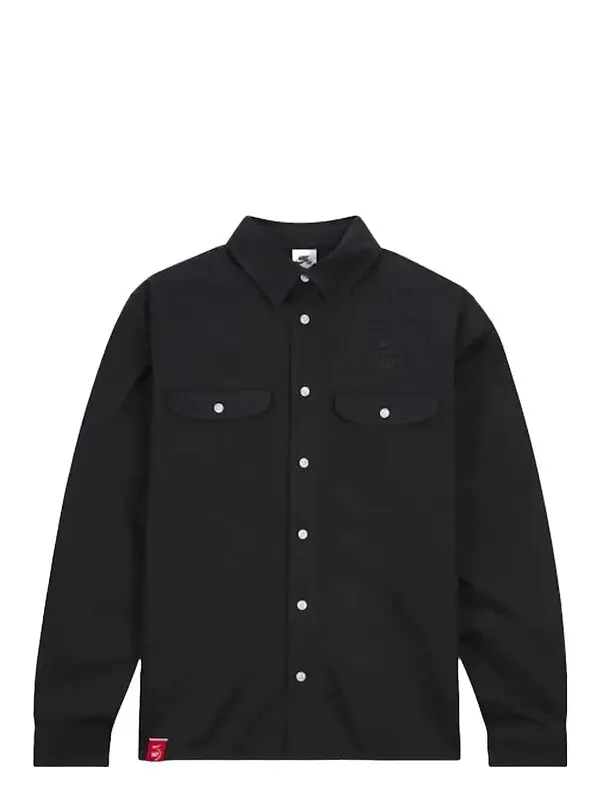 Nike X N7 Tanglin Long-sleeve Button Up 'black - Black/multi-color