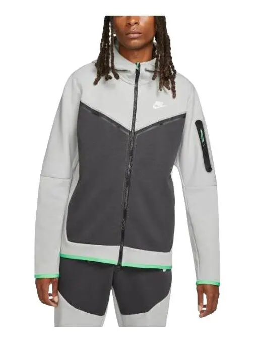 Nike Tech Fleece Full-zip Hoodie - Light Grey/black