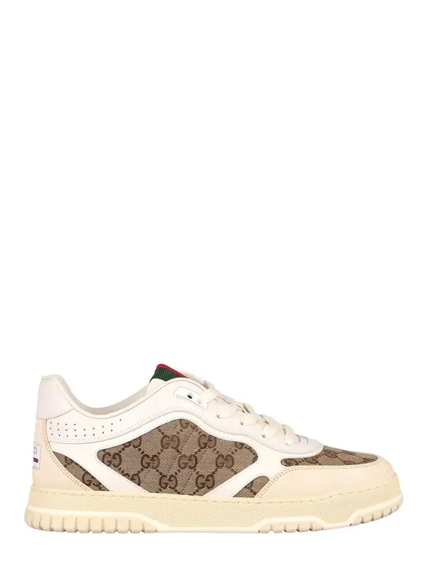 Gucci Re-web Low-top Leather Sneakers - White