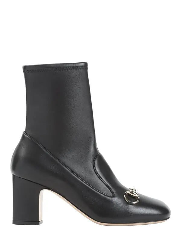 Gucci 75mm Bootie With Horsebit Detail - Black