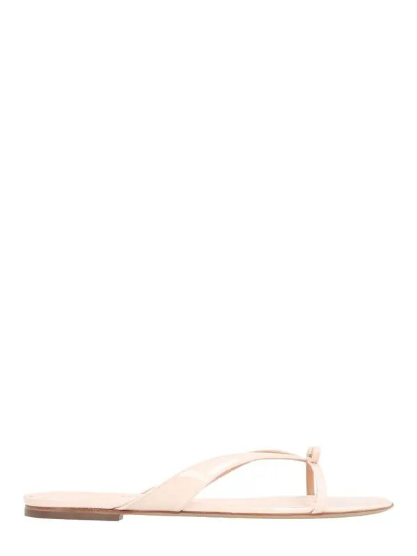 FERRAGAMO Mini Bow Leather Flip-flops - Pink