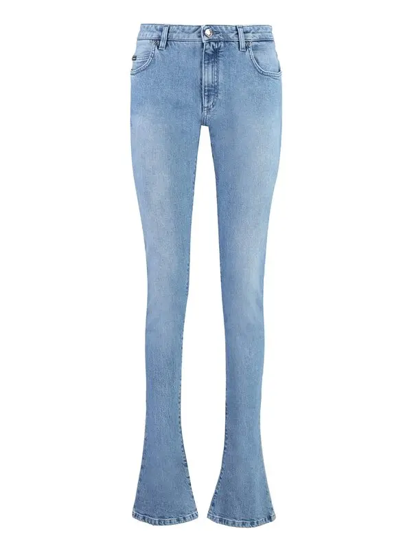 Dolce & Gabbana 5-pocket Jeans With Logo Hardware - Denim