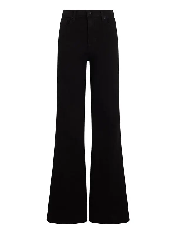 7 For All Mankind Bell-bottom Jeans In Elastic Denim - Black