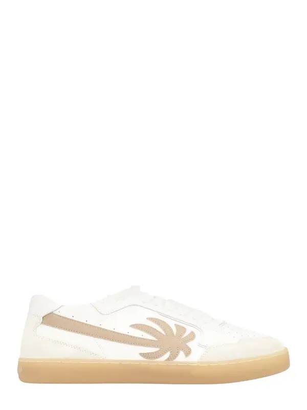 Palm Angels Palm 1 Low-top Leather Sneakers - White