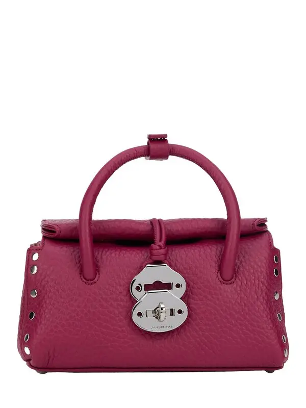 ZANELLATO Dotta Shoulder Handbag With Emblem Detail - Fuchsia