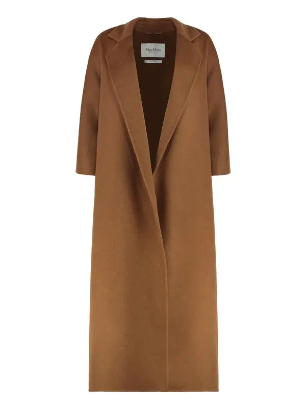 Max Mara Long Lapel Jacket In Camel Wool - Brown