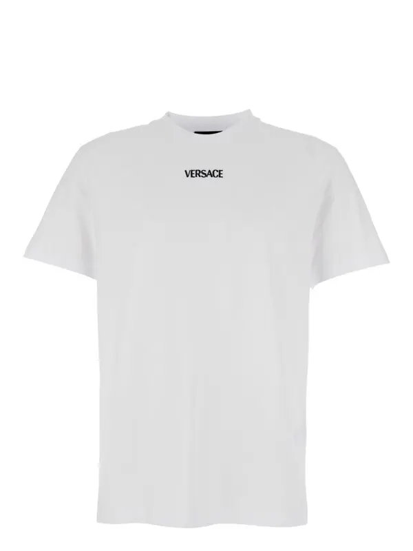 Versace Logo Cotton T-shirt - White