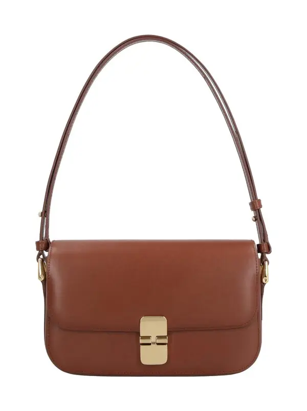 A.p.c. Grace Baguette Mini Handbag - Brown