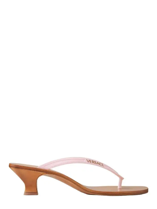 Versace Sophie Mid Heel Thong Sandals - Pink