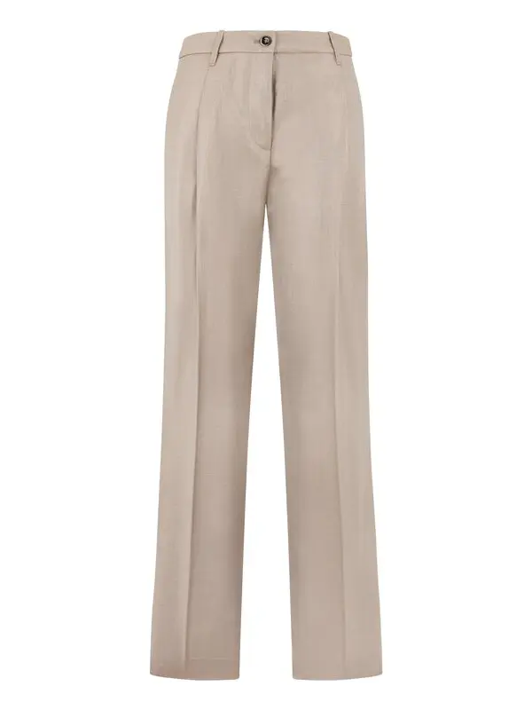 NINE:INTHE:MORNING Relaxed-fit Wool-silk Trousers - Sand