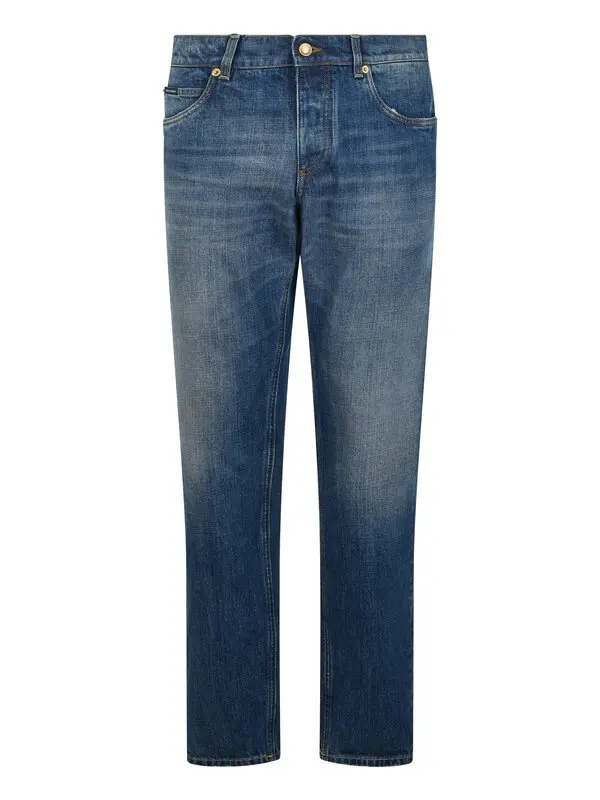 Dolce & Gabbana Straight Jeans With Multifunctional Pocket Design - Denim