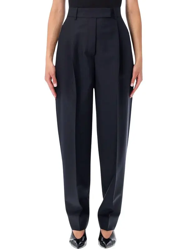 RÓHE Daria Tapered Pleated Wool-mohair Trousers - Blu