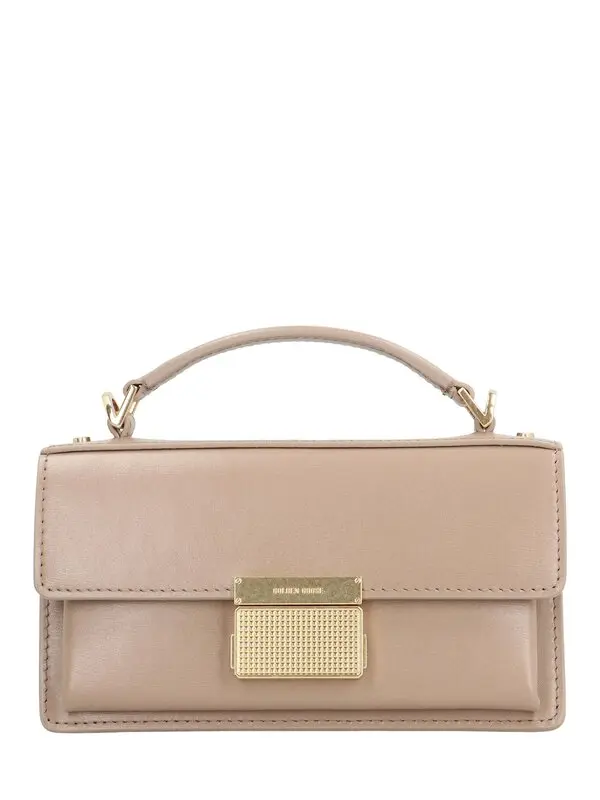 GOLDEN GOOSE Mini Leather Crossbody Handbag - Beige