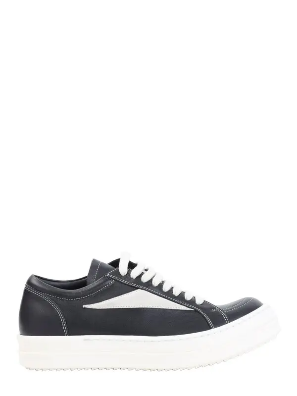 Rick Owens Leather Lace-up High Top Sneakers - Black