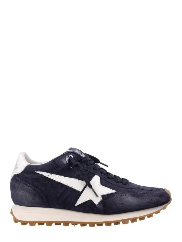 GOLDEN GOOSE Vintage-inspired Low-top Sneakers - Blue/milk
