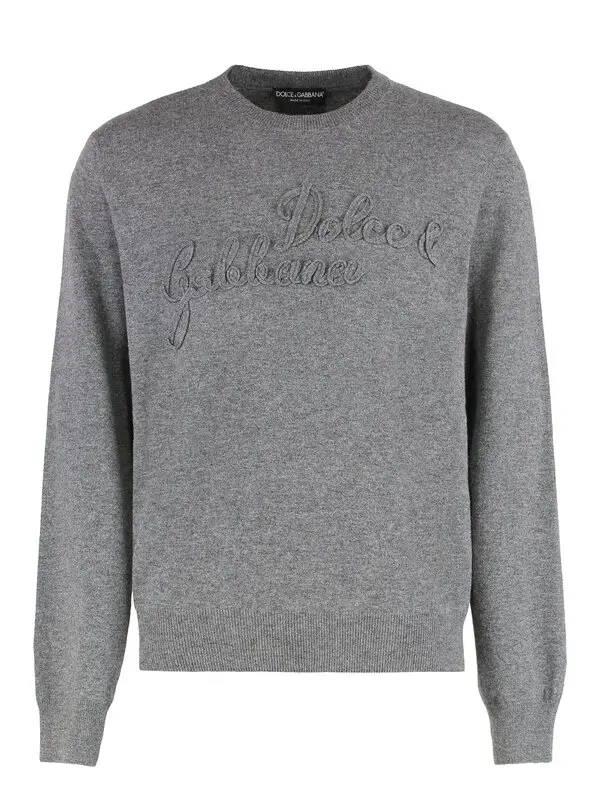 Dolce & Gabbana Virgin Wool Crew Neck Sweater - Grey