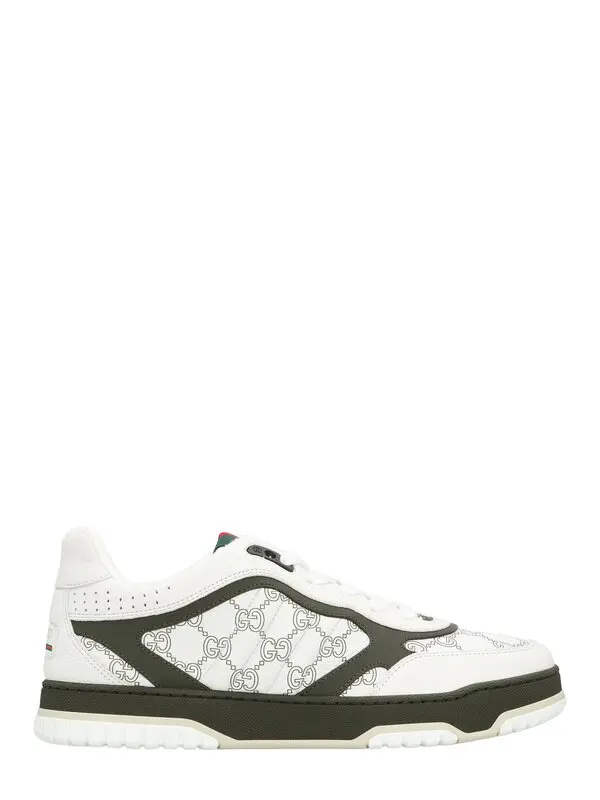 Gucci Logo-pattern Leather Sneakers - White