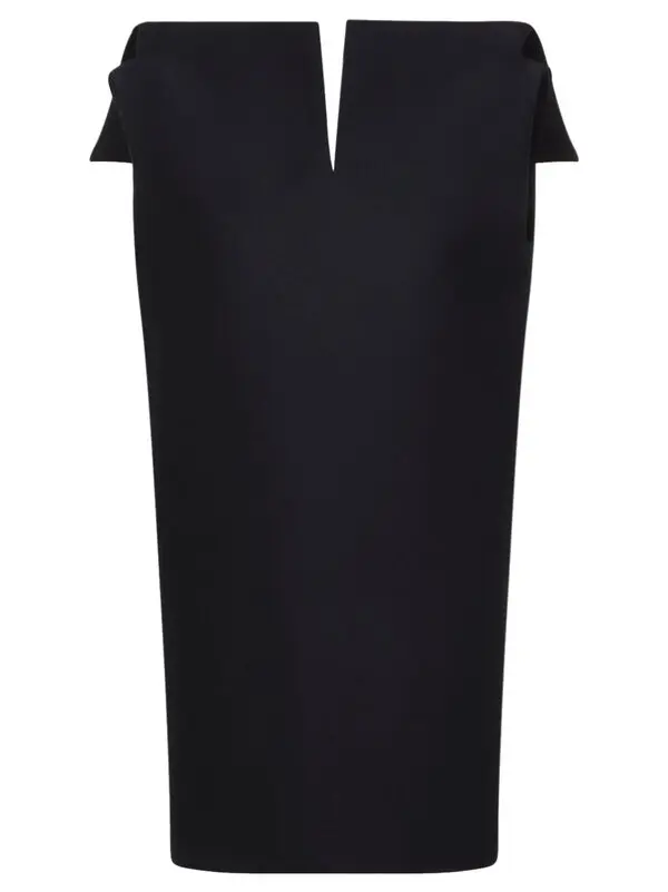 Balenciaga Wool & Silk Blend Mini Dress - Black