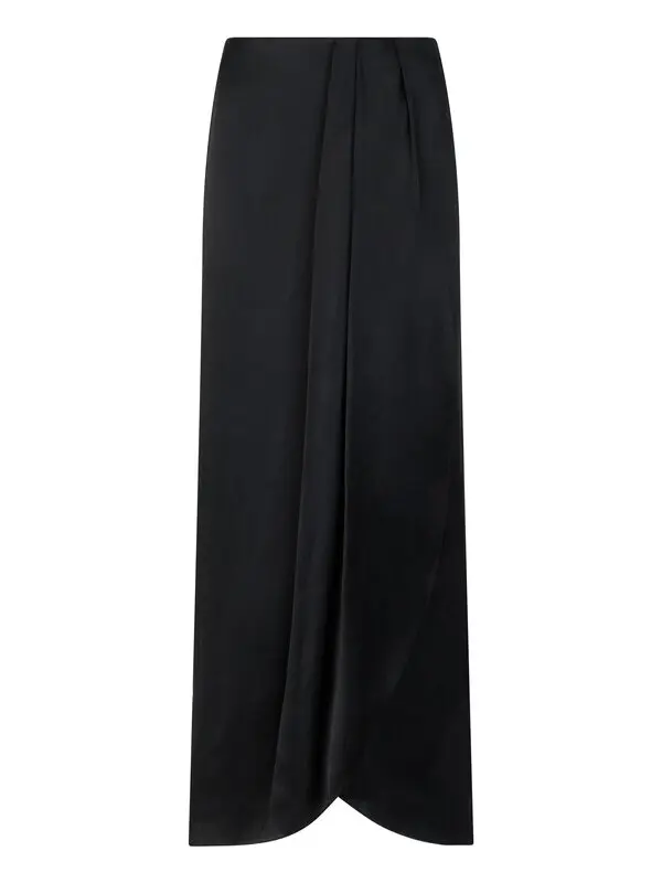 MAISON MARGIELA Long Draped Skirt - Black