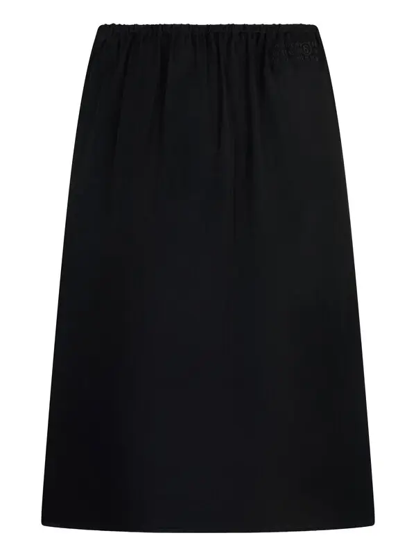 MAISON MARGIELA Midi Satin Skirt - Black