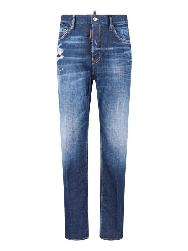 Dsquared2 Distressed Slim-fit Jeans - Blue