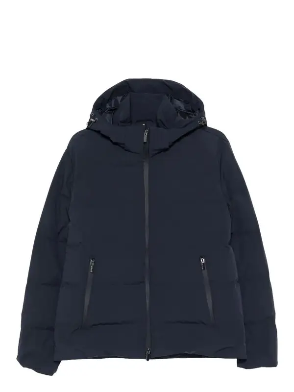Paul & Shark Hooded Quilted Zip-up Jacket - Blue