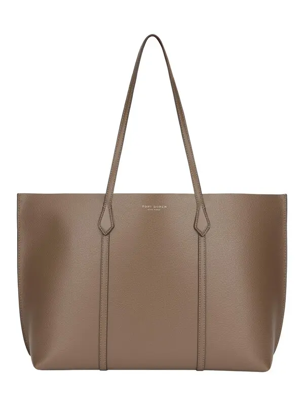 Tory Burch Perry Leather Tote Handbag - Brown