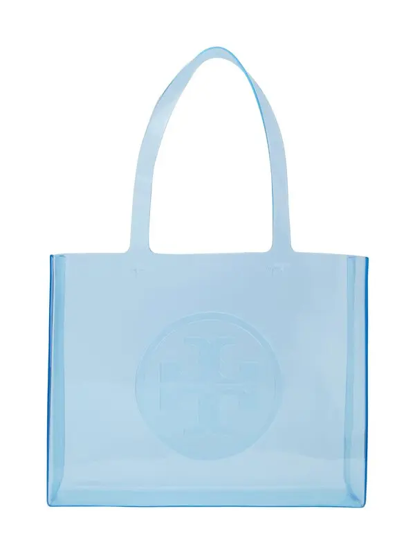 Tory Burch Ella Pvc Shopping Tote With Long Handles - Light Blue