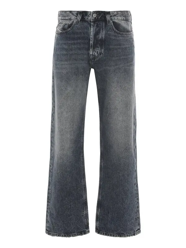 DIESEL® Relaxed Straight-leg Jeans With Eagle Double-stitching - Denim