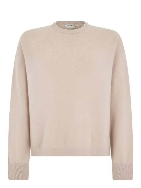 Max Mara Cashmere Blend Crewneck Sweater - Beige