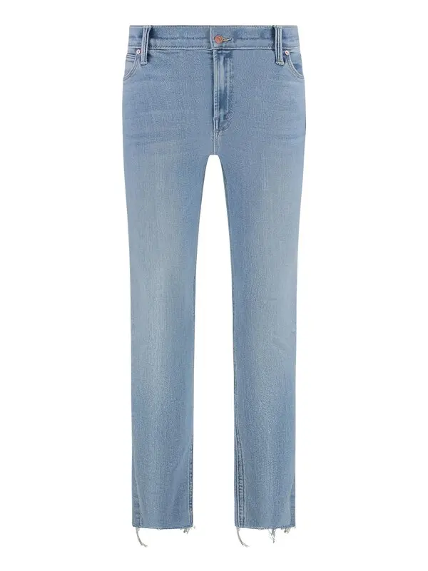MOTHER Dazzler Ankle Fray Straight-leg Jeans - Denim