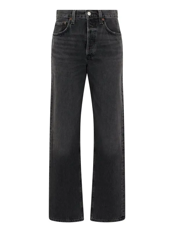 AGOLDE Straight Cut Denim Jeans - Black