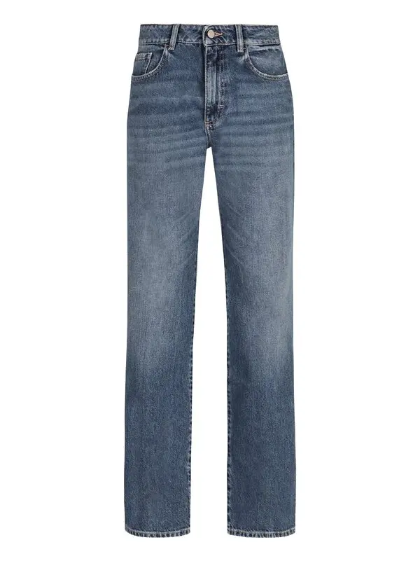 ICON DENIM LOS ANGELES Straight-leg Jeans With Back Logo Detail - Denim