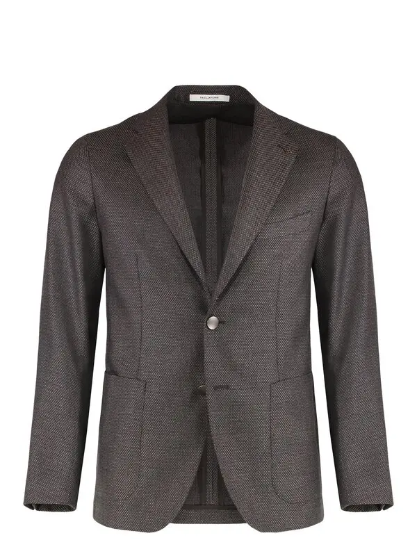 Tagliatore Single-breasted Wool Jacket - Brown