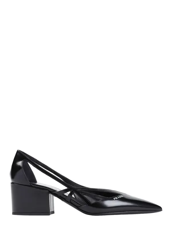 Prada 55mm Debossed-logo Pumps - Black