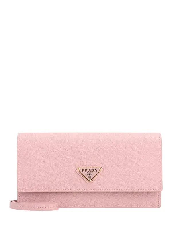 Prada Saffiano Leather Mini Crossbody Handbag - Pink